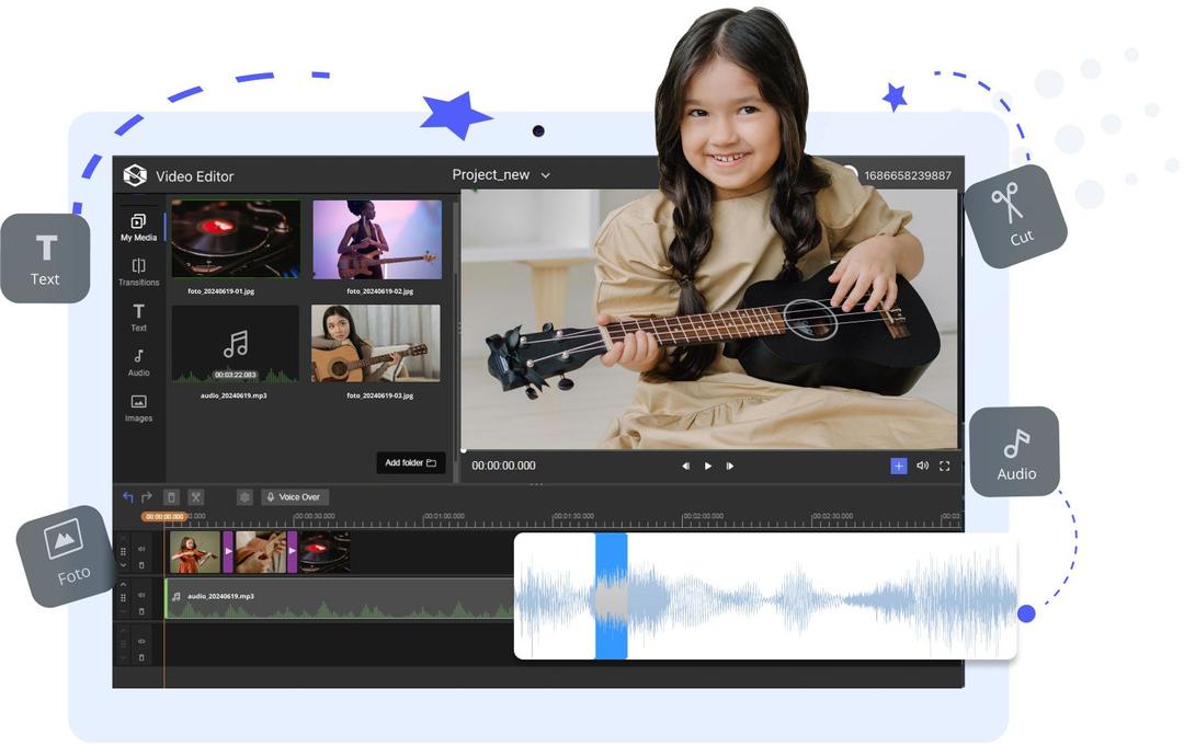 Add Image to MP3 | Create Music Videos Online for Free